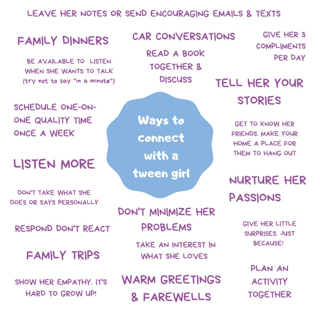 Ways to Connect with A Tween Girl – Bleuet